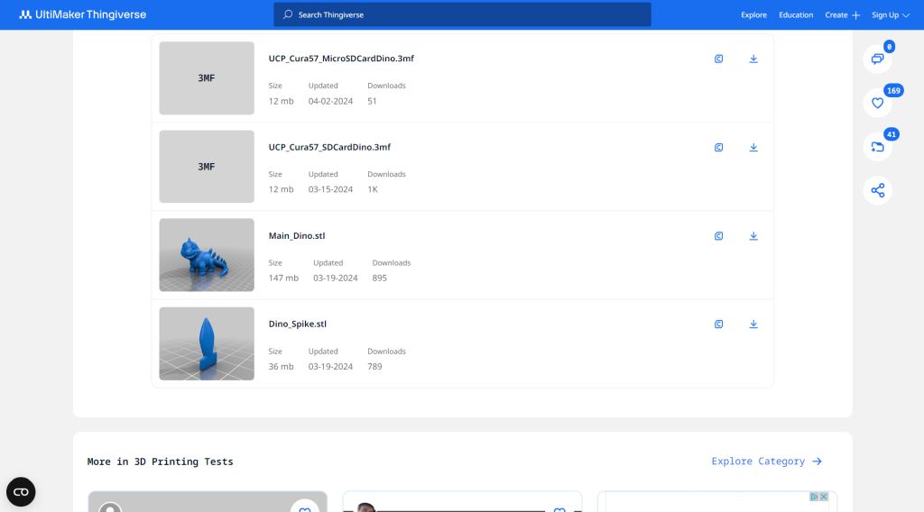 3D-Modelle von Thingiverse direkt mit UltiMaker Cura 5.7 öffnen ...