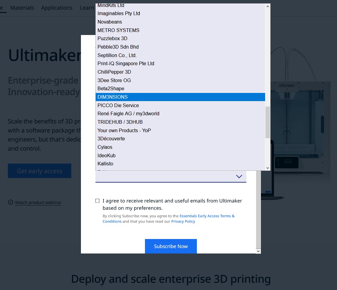 Ultimaker Essentials - DIM3NSIONS